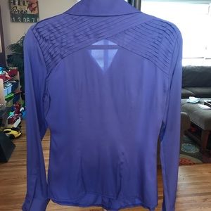 bebe | Tops | Small Bebe Blue Lavender Silk Blouse Nwot | Poshmark